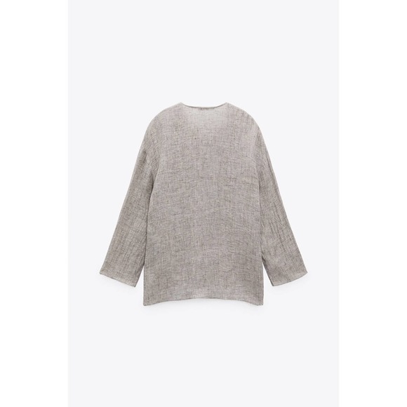 Zara | Tops | Zara Linen Relaxed Fit Pocket Top | Poshmark